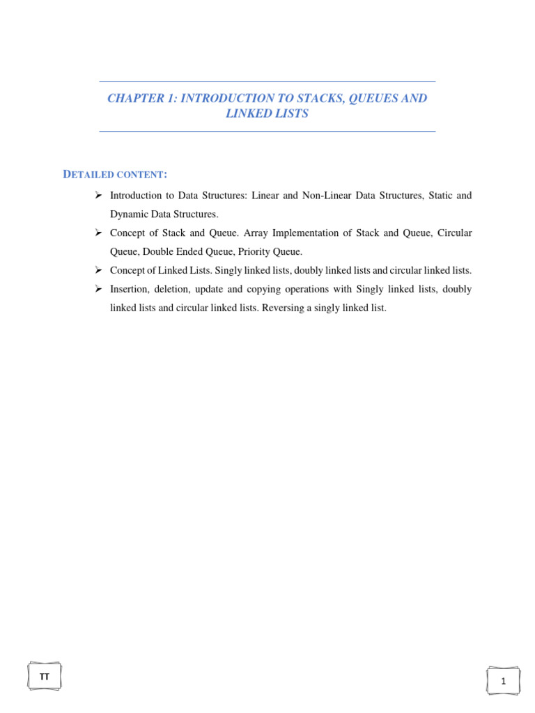 DSA Chapter 1 | PDF | Queue (Abstract Data Type) | Pointer (Computer ... DSA Chapter 1 | PDF | Queue (Abstract Data Type) | Pointer (Computer ...