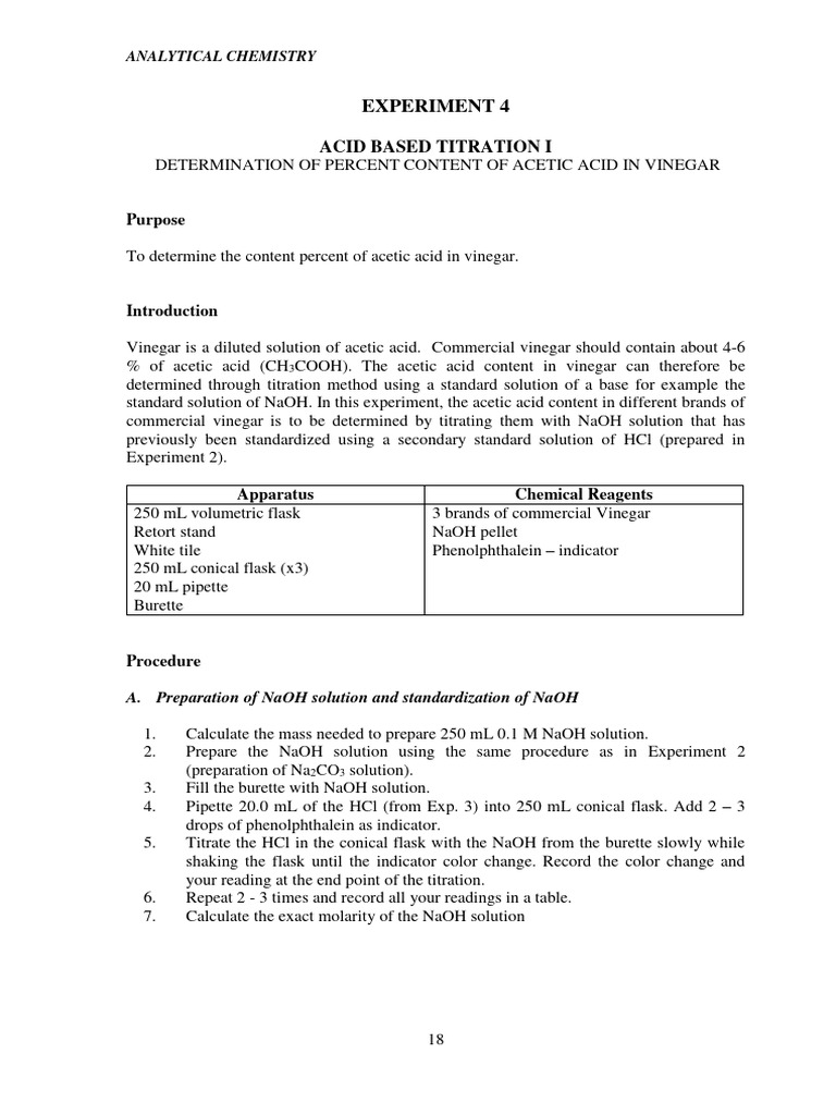 CHM256 Exp.4 | PDF | Titration | Chemistry