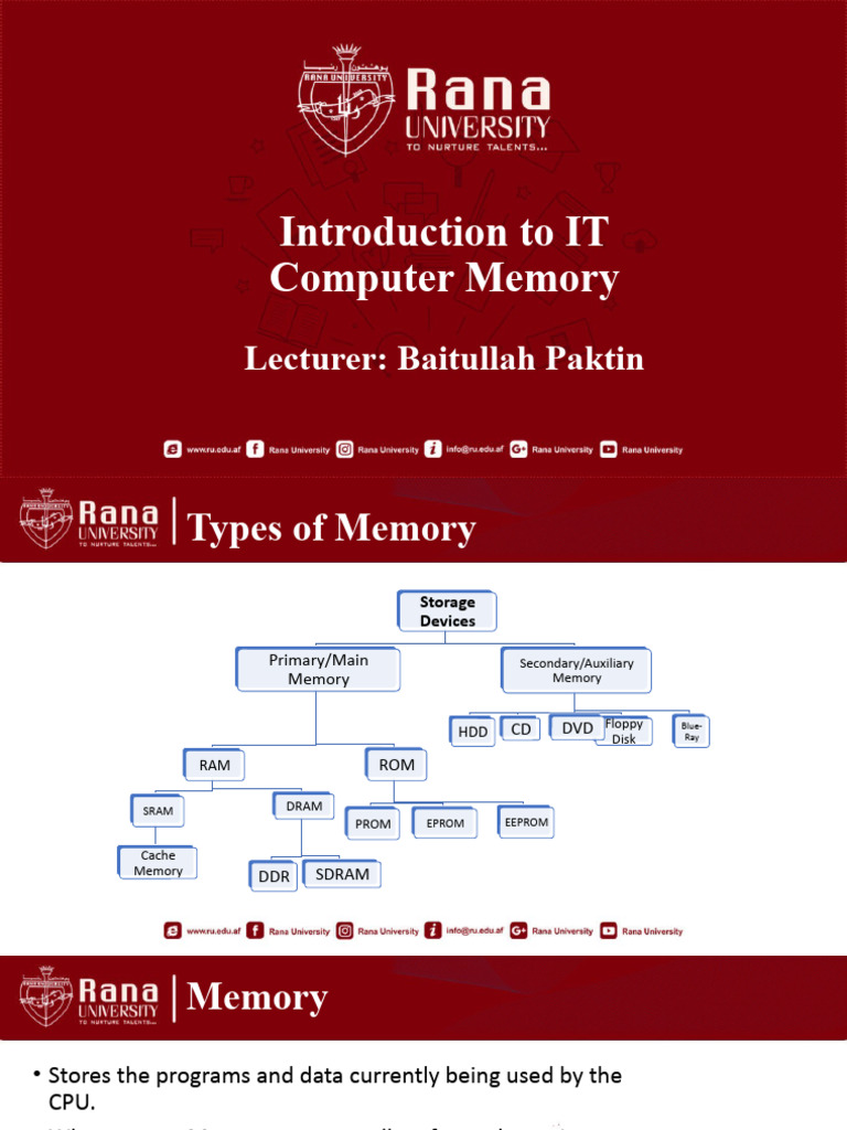 IT - 5 Memory | PDF | Random Access Memory | Dynamic Random Access Memory