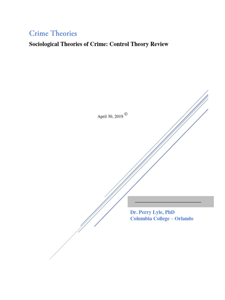 Sociological Theories of Crime Control T | PDF | Criminology | Deviance ...