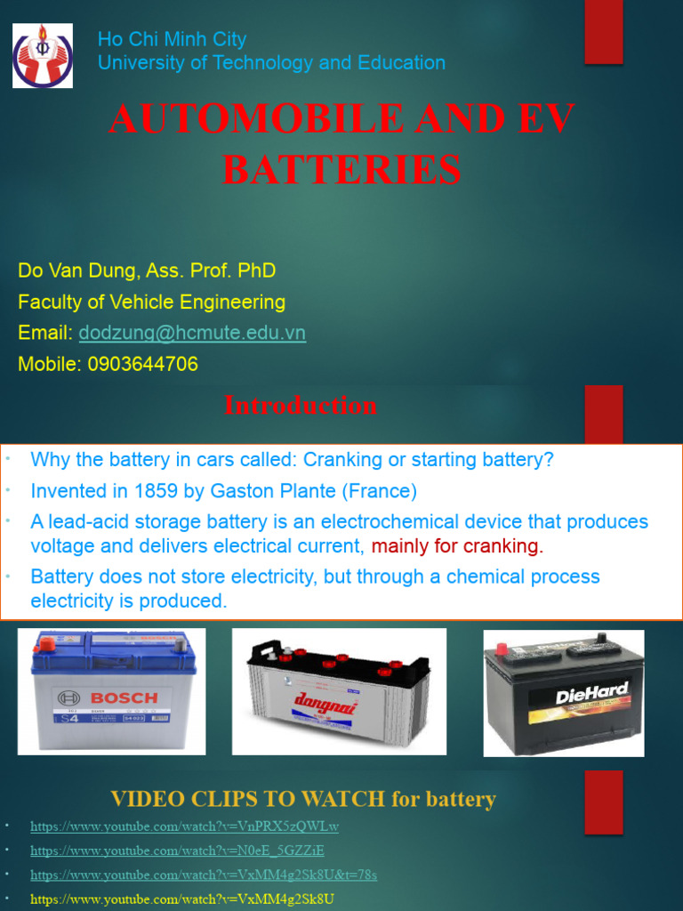 Automotive and EV Battery Guide | PDF | Electric Vehicle | Battery Charger