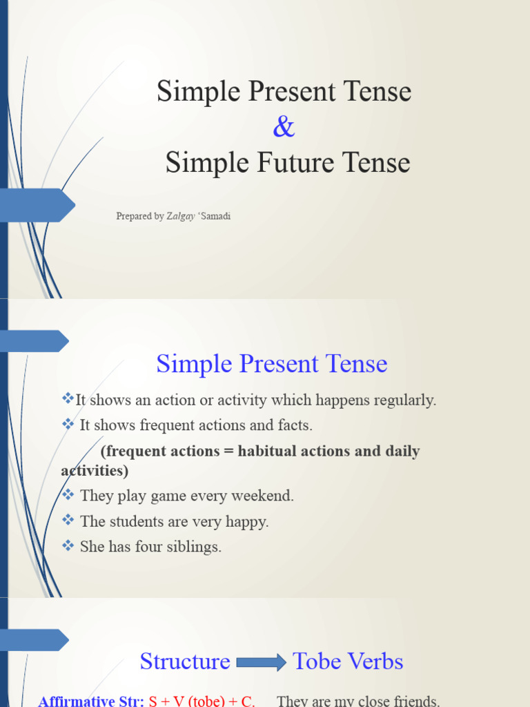 Week 4 Simple Present Tense & Simple Future Tense | PDF | Grammatical ...