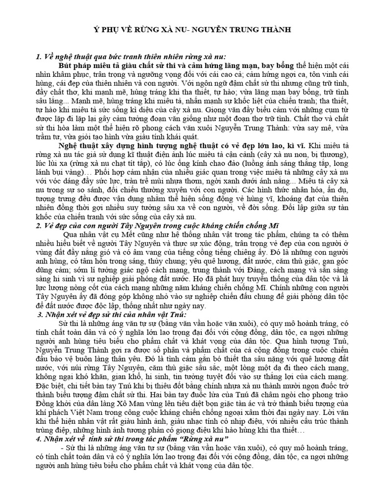 9.Ý PHỤ VỀ RỪNG XÀ NU | PDF