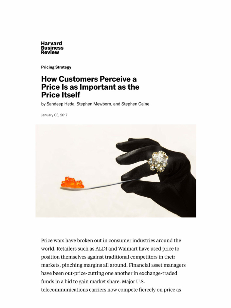 How Customers Perceive A Price Is As Important As The Price Itself ...