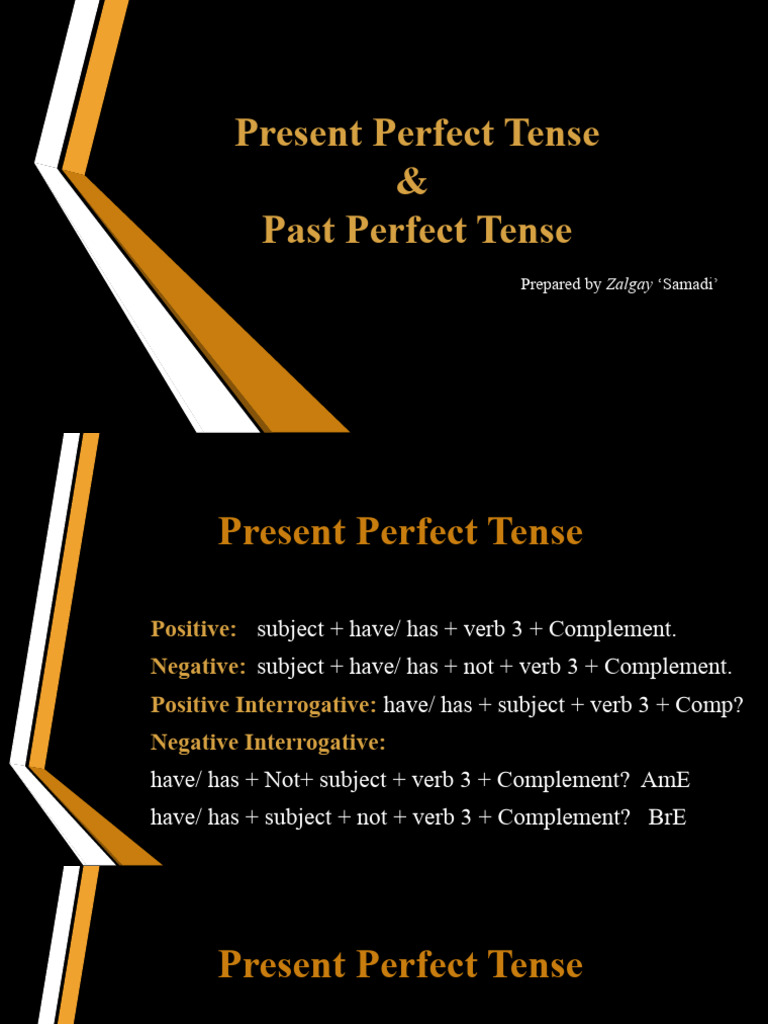 Week 11 Present Perfect Tense & Past Perfect Tense | PDF | Perfect ...