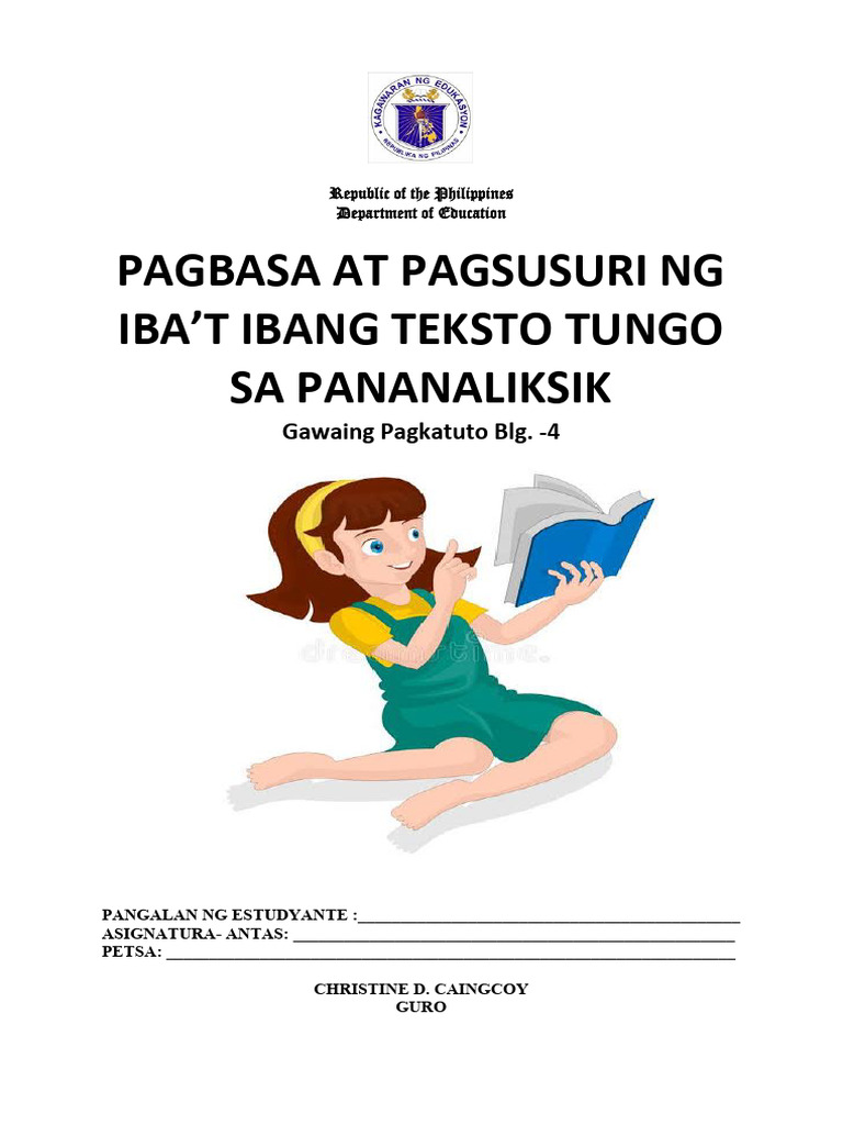 Pagbasa Gawain 4 - 1 | PDF
