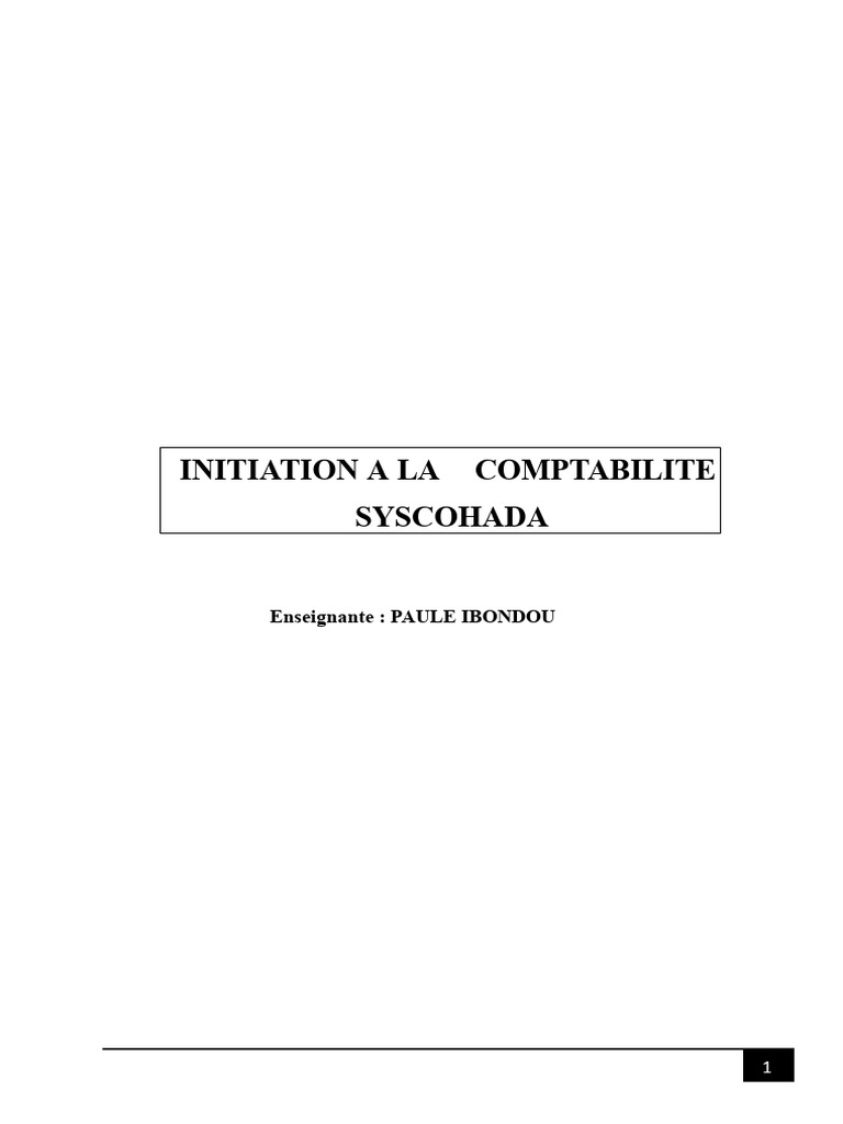 Initiation À La Comptabilité | PDF | Comptabilité | Bilan comptable