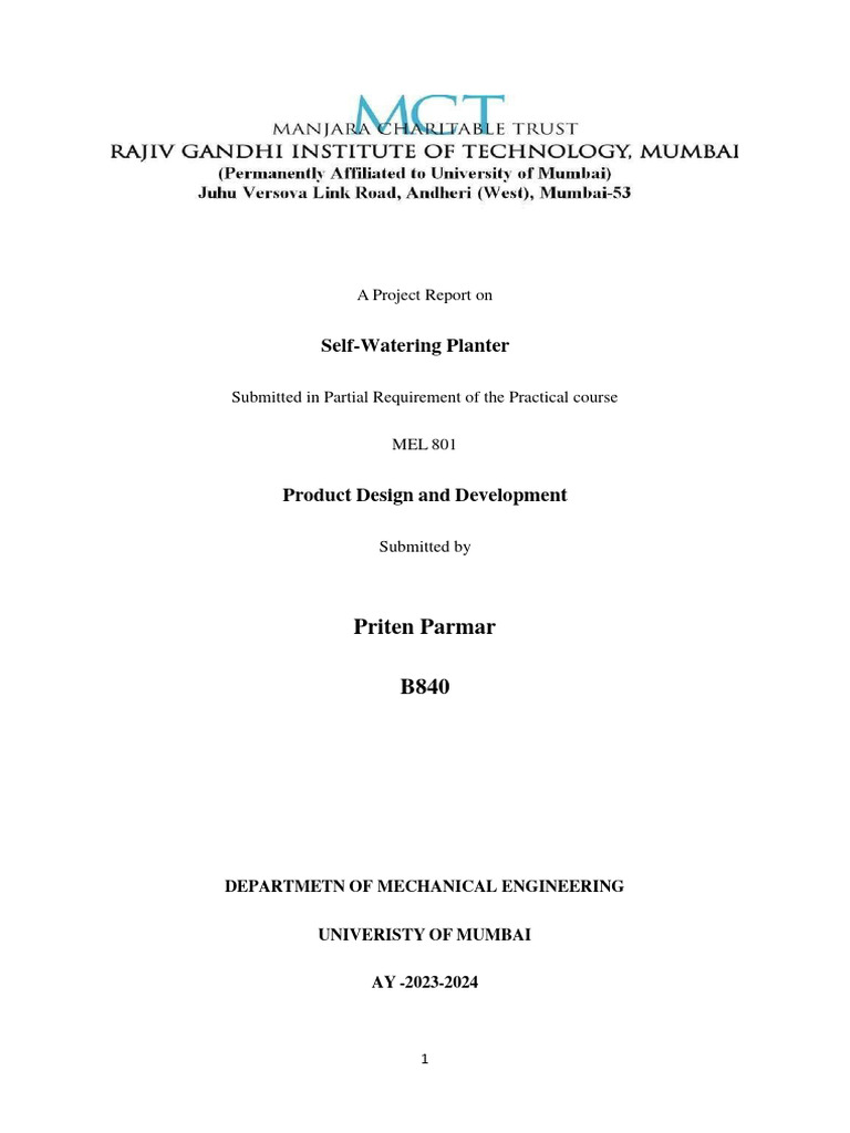 Final Report | PDF | Computer Aided Design | 3 D Printing