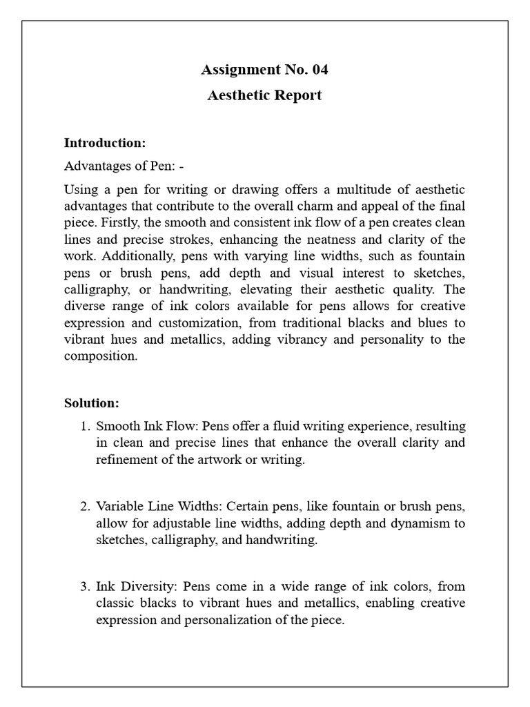 Revised Assignment No 4 | PDF | Aesthetics | Creativity