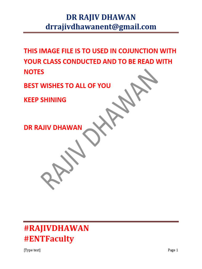 ENT Insights by Dr. Rajiv Dhawan | PDF | Human Nose | Surgical Specialties