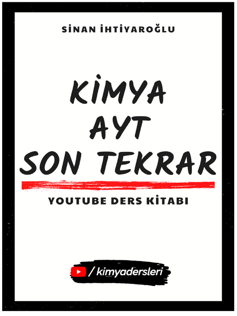 Kimya Dersleri - AYT Kimya Son Tekrar PDF Notları | PDF