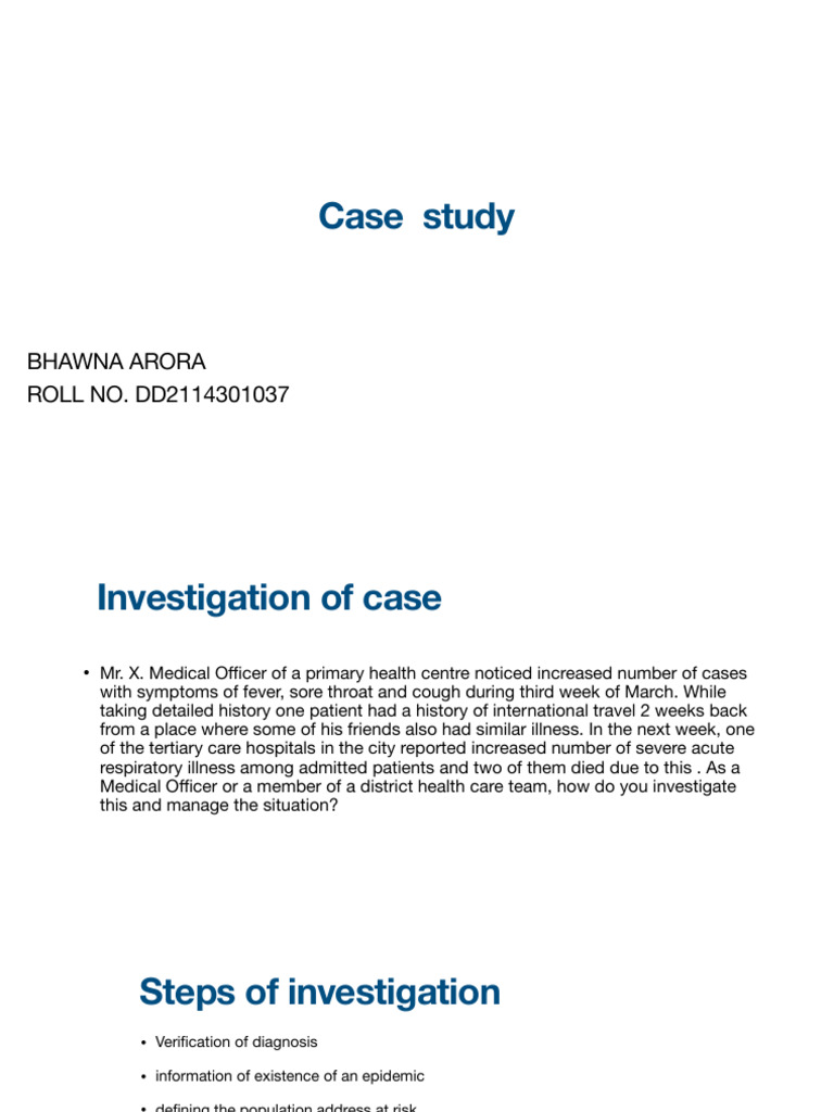 Case Study by Bhawna Arora | PDF | Health Care | Infection