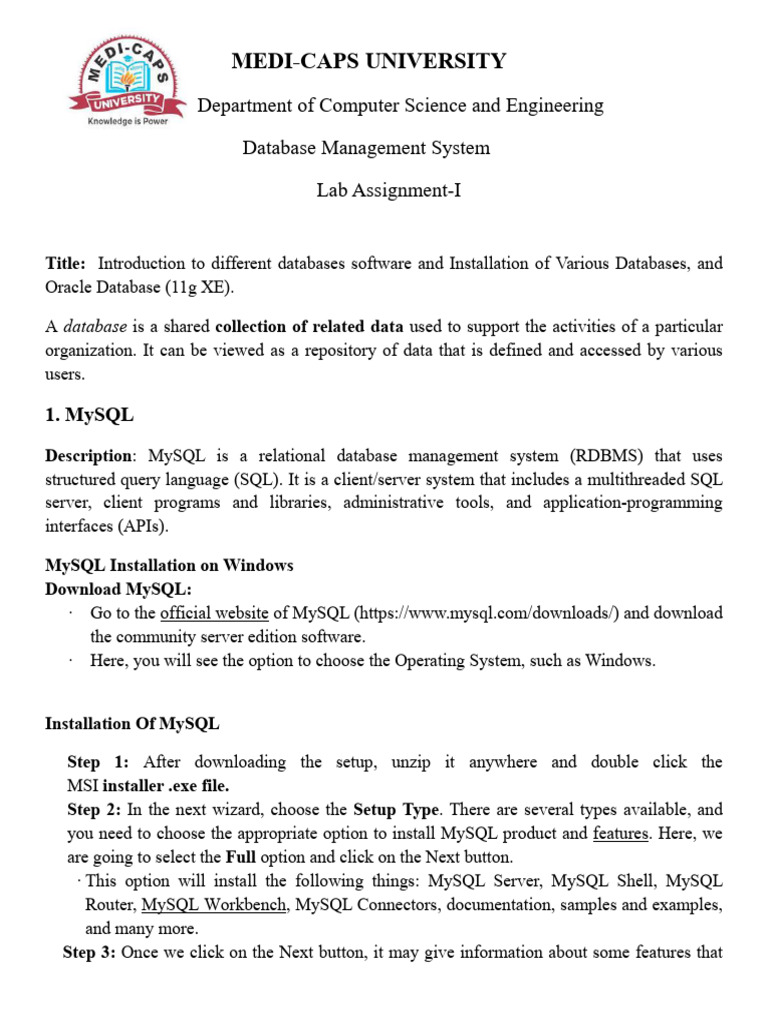 dbms lab1 | PDF | My Sql | Postgre Sql