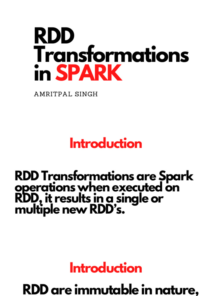 RDD Transformations In: Spark | PDF RDD Transformations In: Spark | PDF