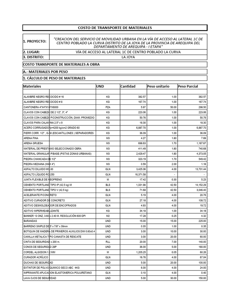 TRANSPORTE DE MATERIALES - FLETE TERRESTRE I | PDF | Materiales | Sustancias químicas