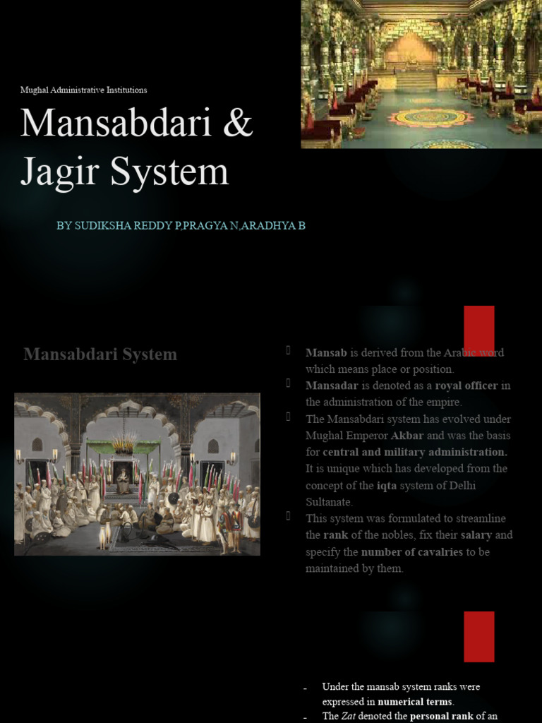 Mughal Mansabdari & Jagir Systems Explained | PDF