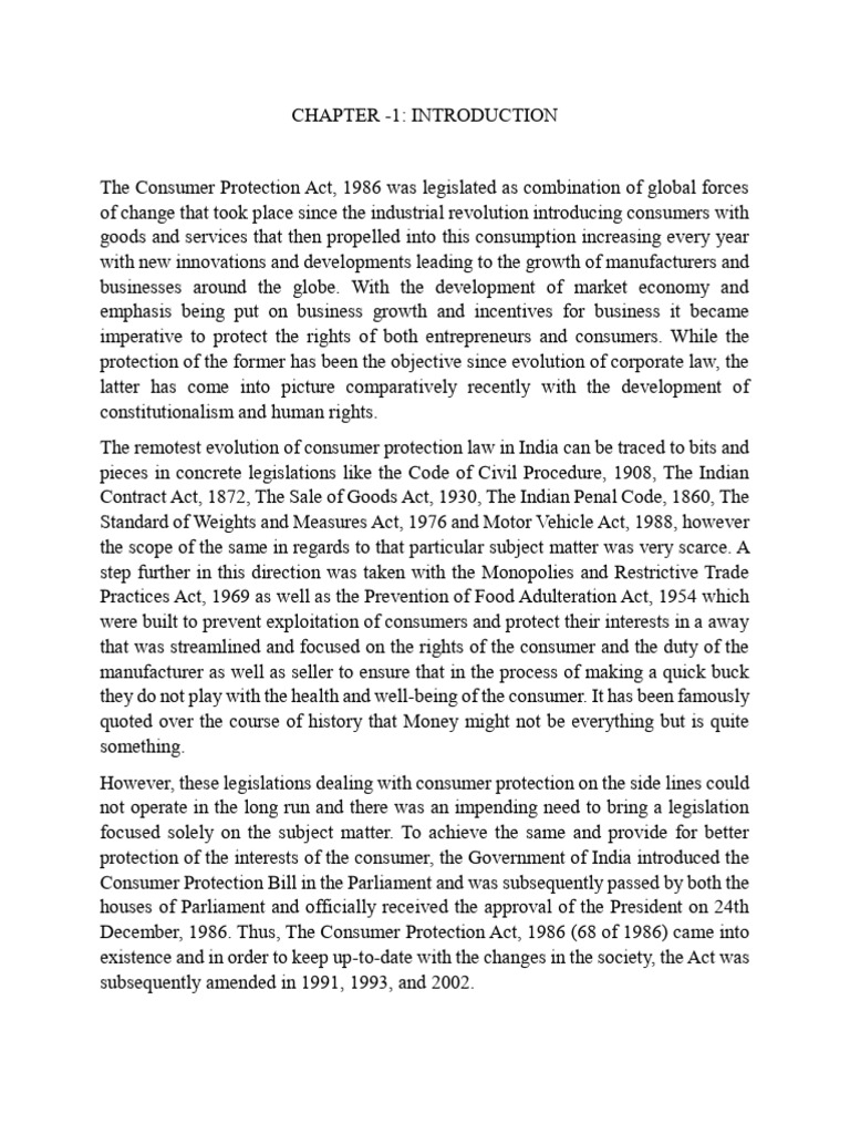 Overview of the Consumer Protection Act | PDF | Consumer Protection | Goods