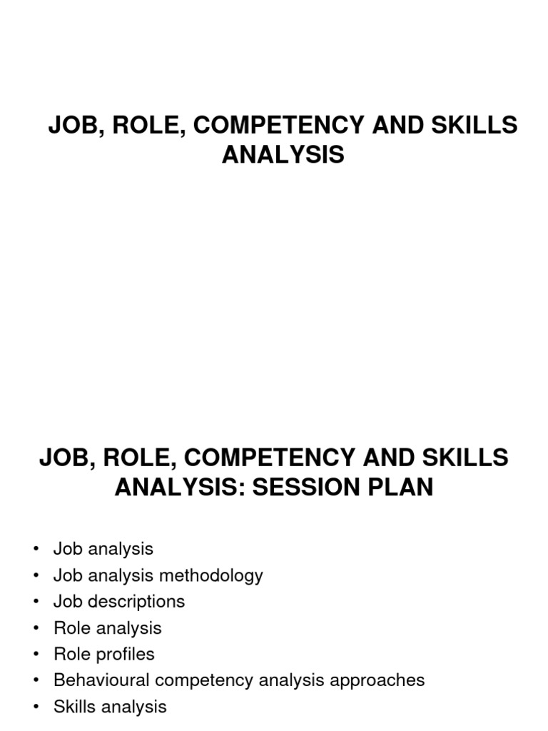 U3 Role, Competency & Skills Analysis | PDF