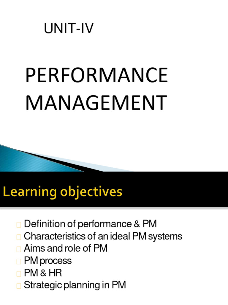 U4 Performance MGMT | PDF | Performance Appraisal | Goal