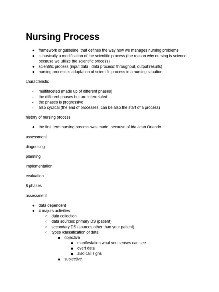 Nursing Process | PDF | Data | Physical Examination