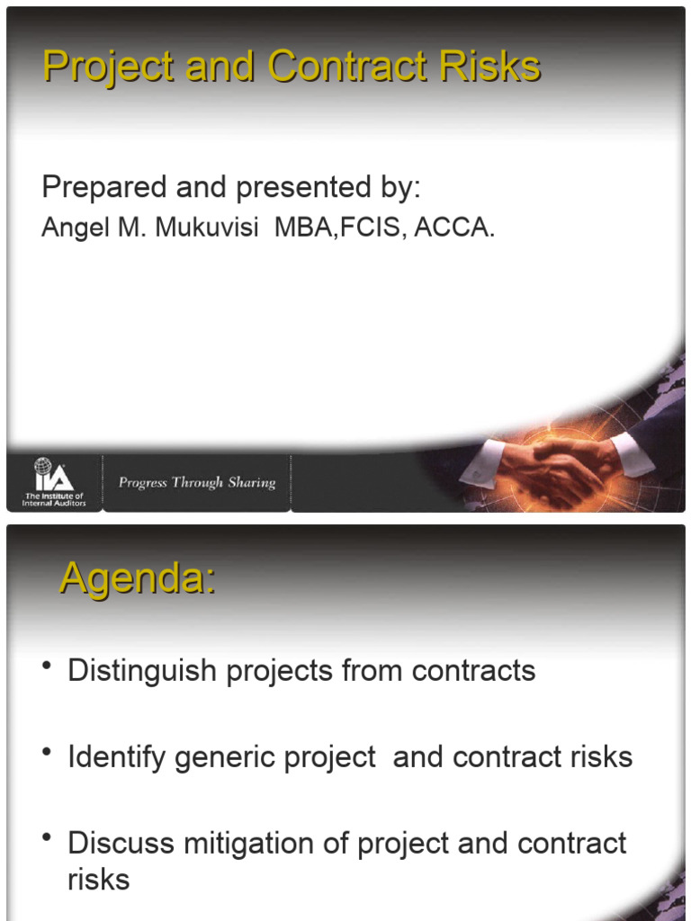 Project and Contract Risks | Download Free PDF | Risk Management | Risk