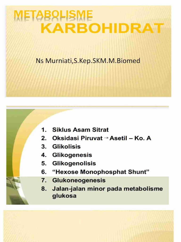 METABOLISME KARBOHIDRAT - 11zon | PDF