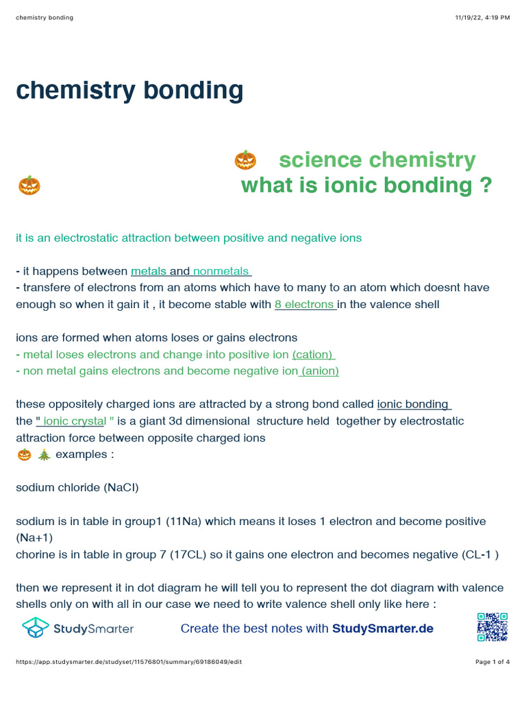Chemistry Bonding | Download Free PDF | Ion | Chemical Bond