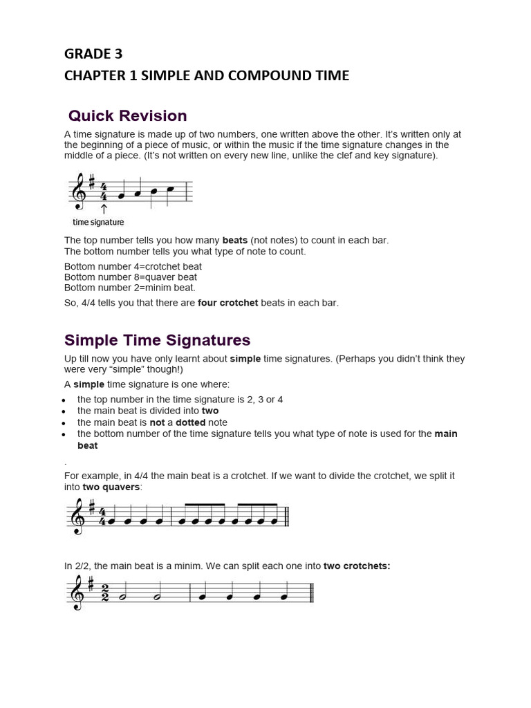 Chapter 1 Simple and Compound Time | PDF | Music Theory | Poetics
