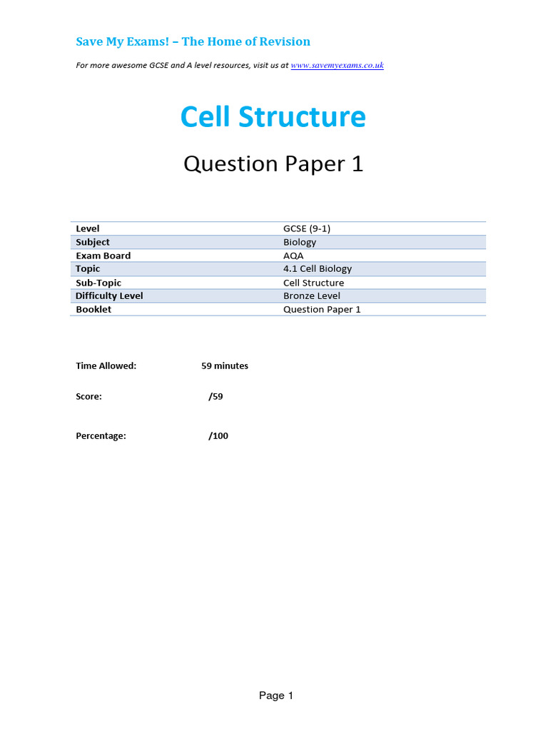 Low Demand Cell Structure Qp1 | PDF | Cell (Biology) | Bacteria