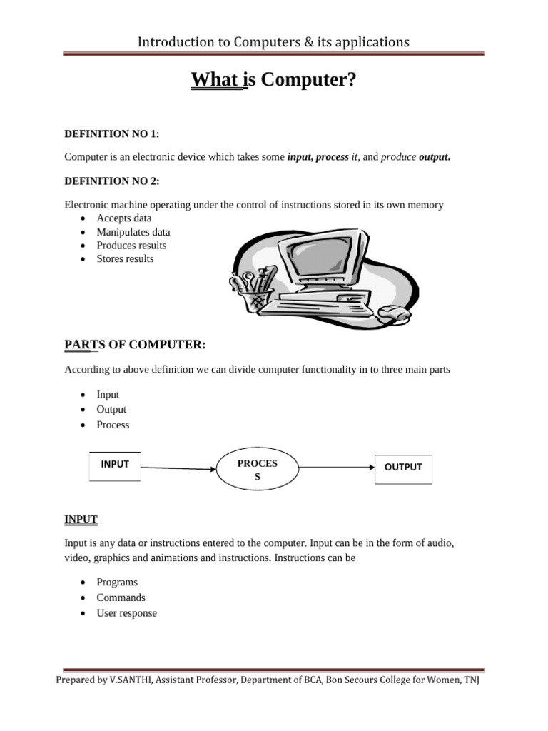Introduction To Computers & Its Applications - 160 - 16SNMECA2 ...