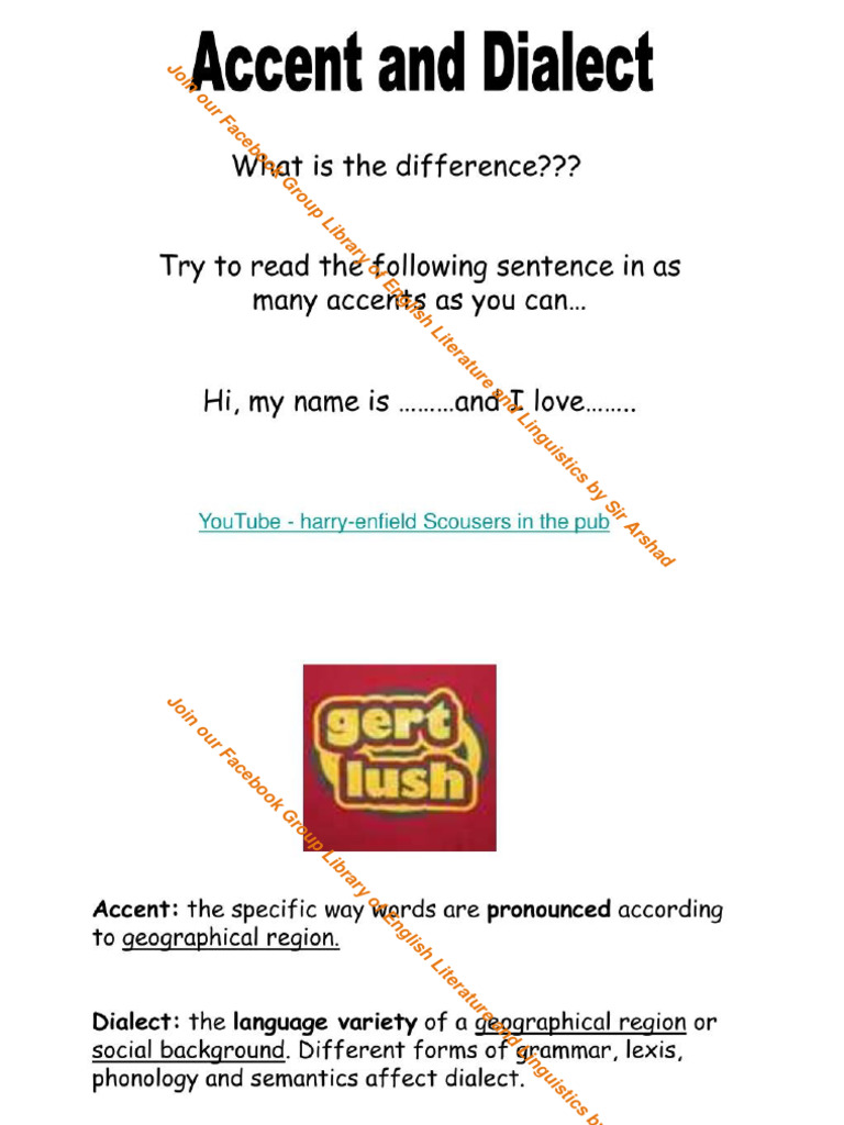 Accent and Dilect | PDF