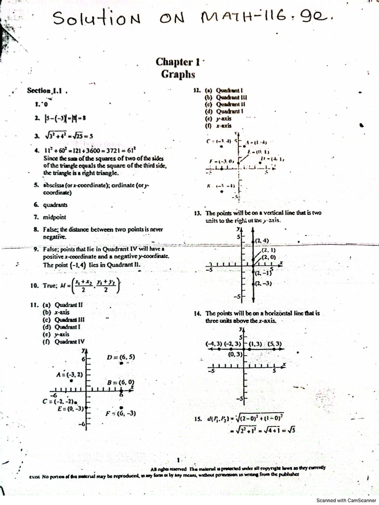 Mat116 Chapter 1 Sol | PDF