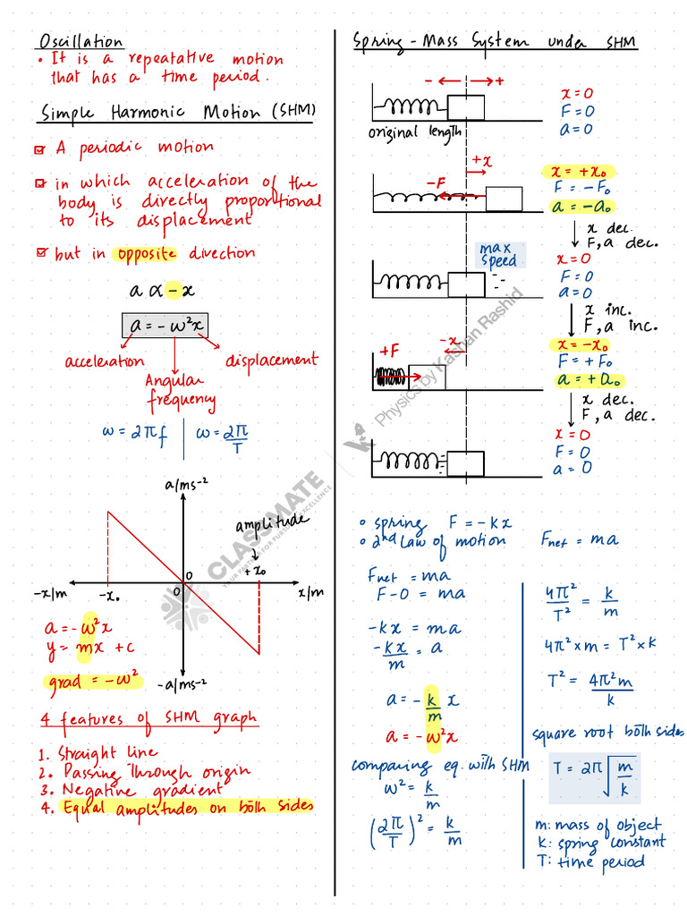 3.-Oscillation-A2-2023 | PDF | Applied And Interdisciplinary Physics | Physics