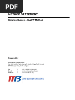 Method Statement For MASW Survey | PDF | Waves | Seismology