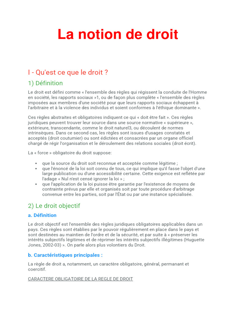 Définition et caractéristiques du droit | PDF | Loi | Justice