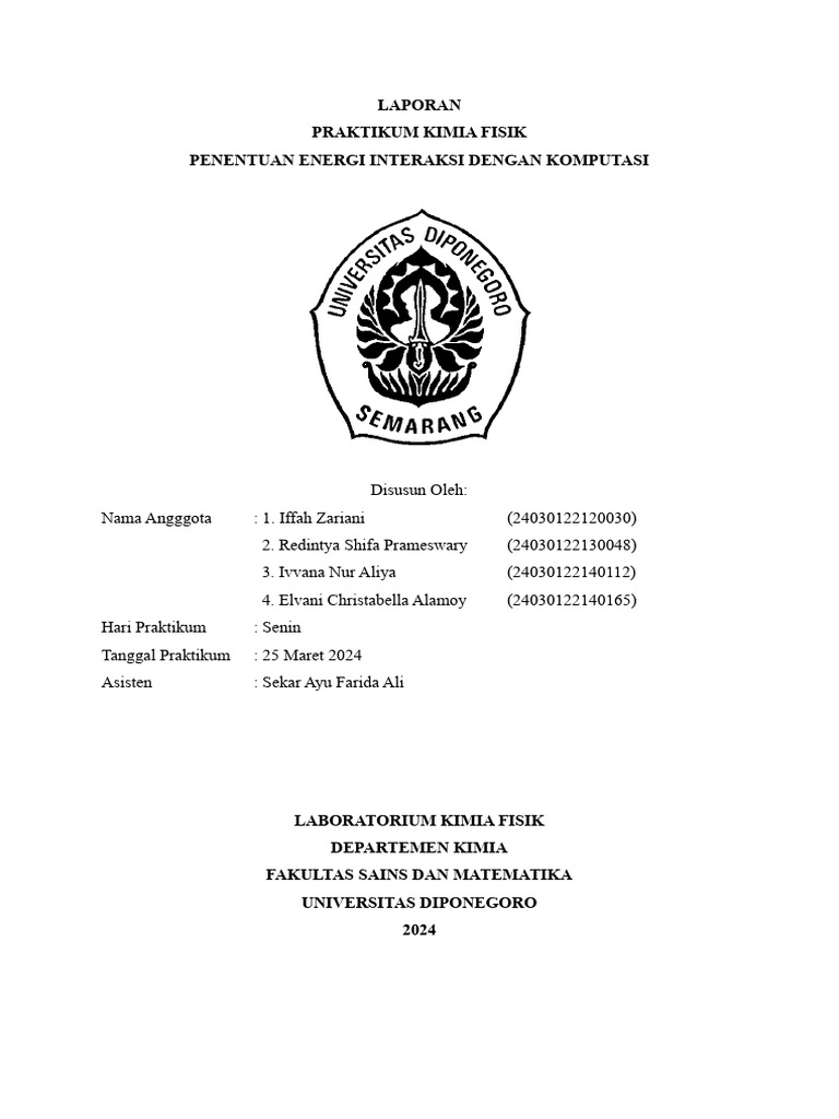 Laporan P2 Praktikum Kimia Fisik Kel 6 | PDF