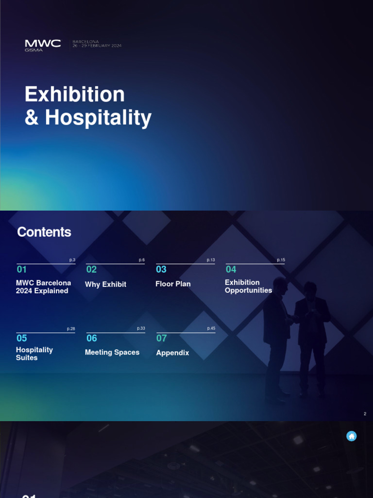 MWC Barcelona 2024 - Exhibition, Meeting and Hospitality Options | PDF