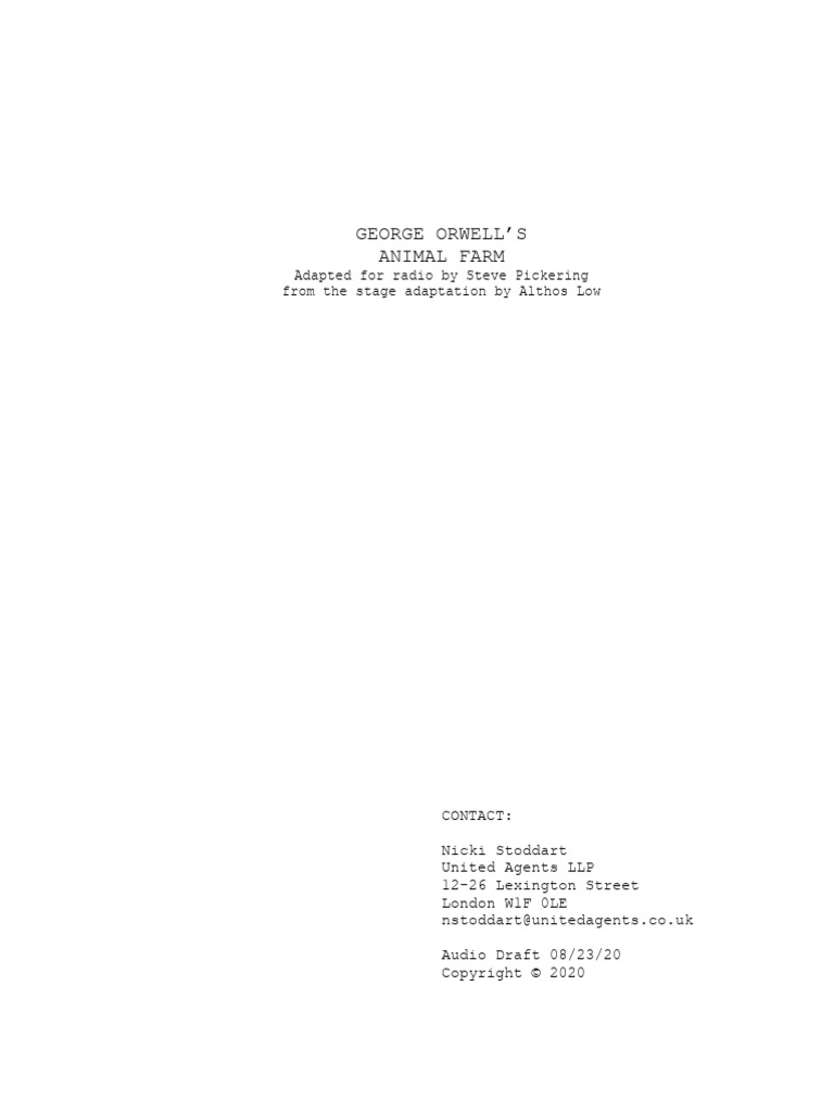 Animal-Farm-Script 240428 113807 | PDF