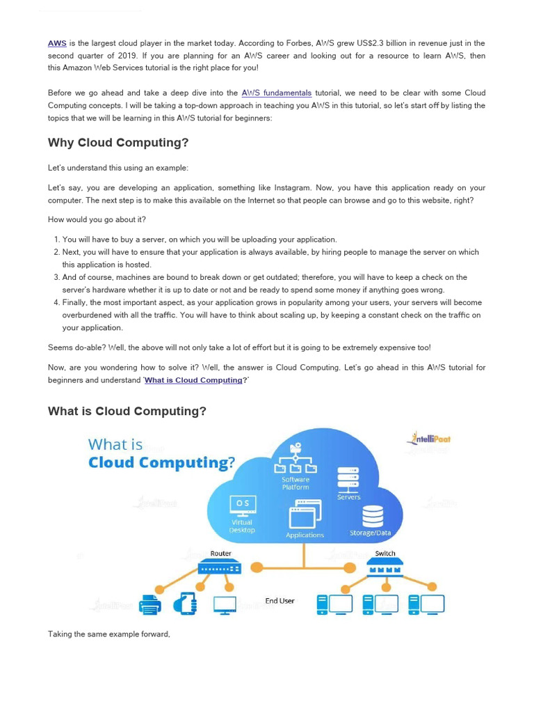 1AWS Tutorial - Learn Amazon Web Services in 2023 | PDF | Amazon Web Services | Load Balancing ...