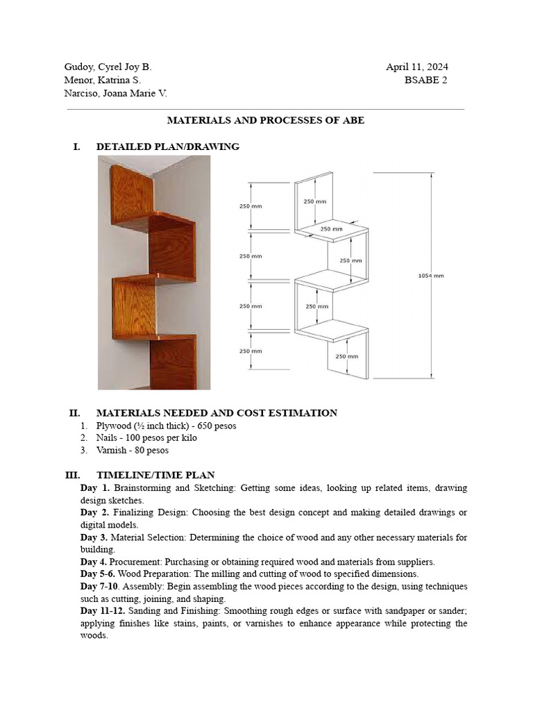 Woodwork Materials and Processes | PDF
