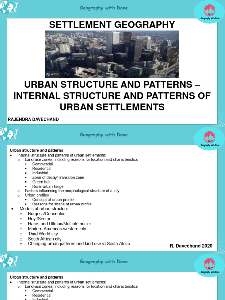 Urban Structure and Patterns - Internal Structure and Patterns of Urban ...