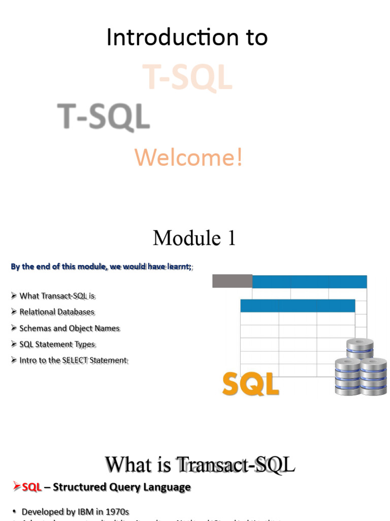 SQL Students Training Slides | PDF | Sql | Databases