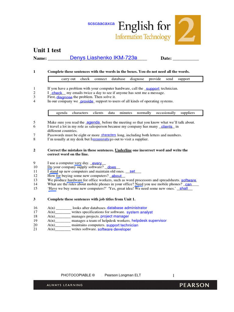 Unit 1 VE IT2 Test 4 | PDF | Software | Information Technology