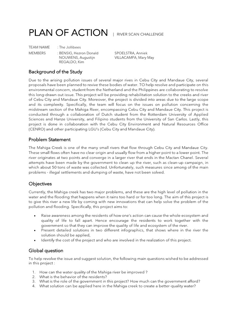Plan of Approach | PDF | Cebu | Environment