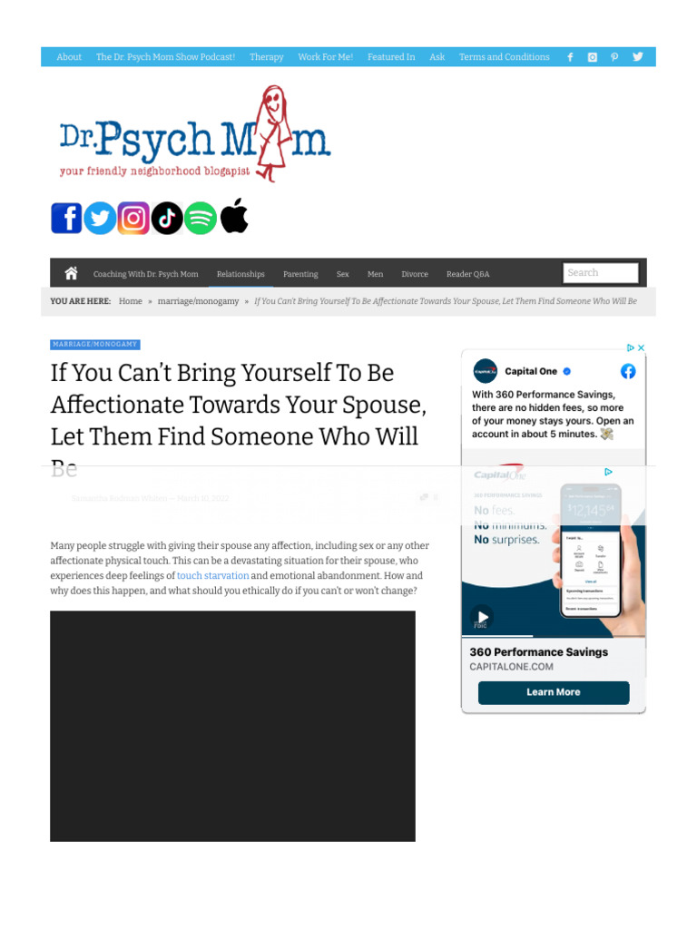 Has Your Affectionless Marriage Run Its Course? | PDF | Attachment ...