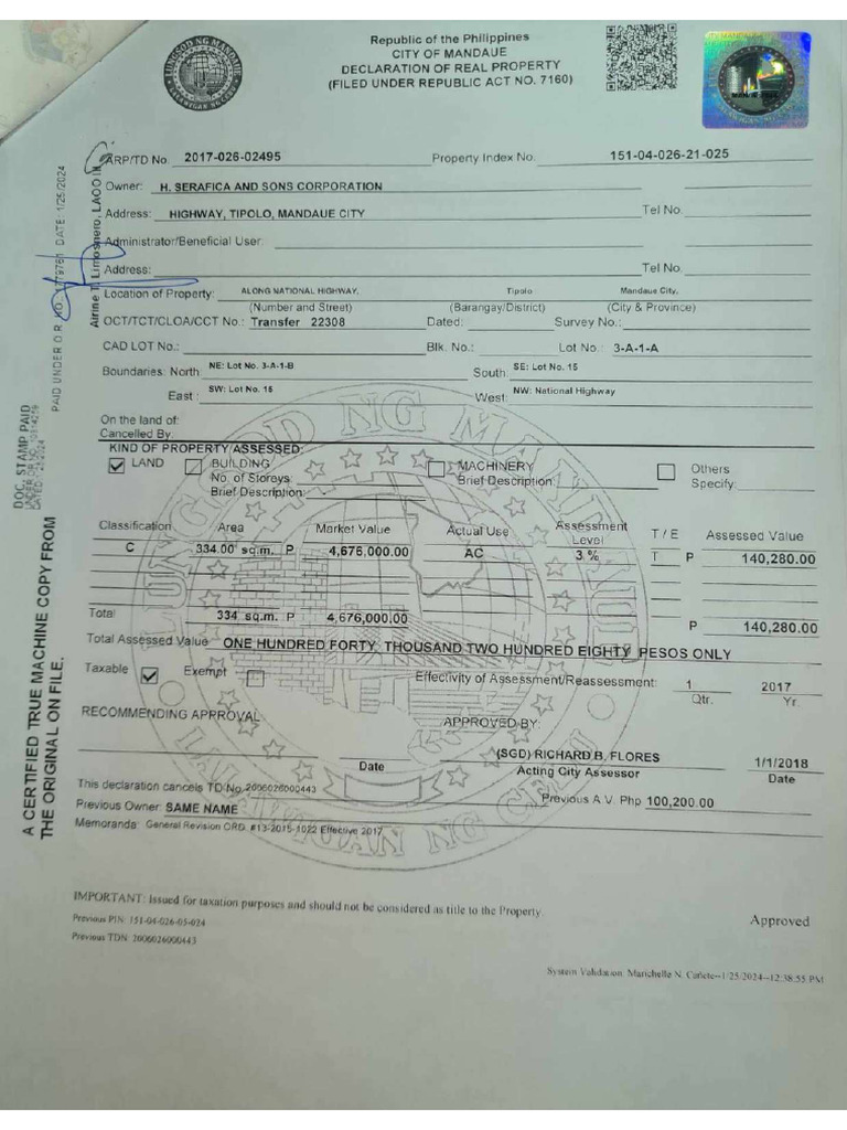 Tax Dec Tax Map | PDF