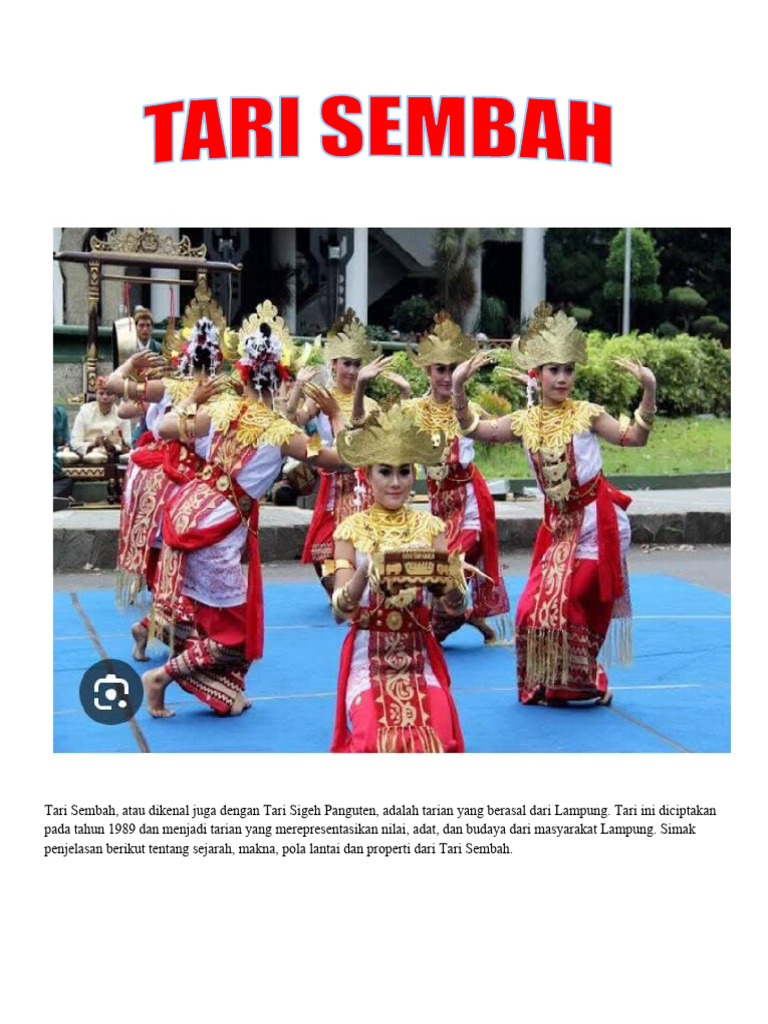 Sejarah dan Makna Tari Sembah Lampung | PDF