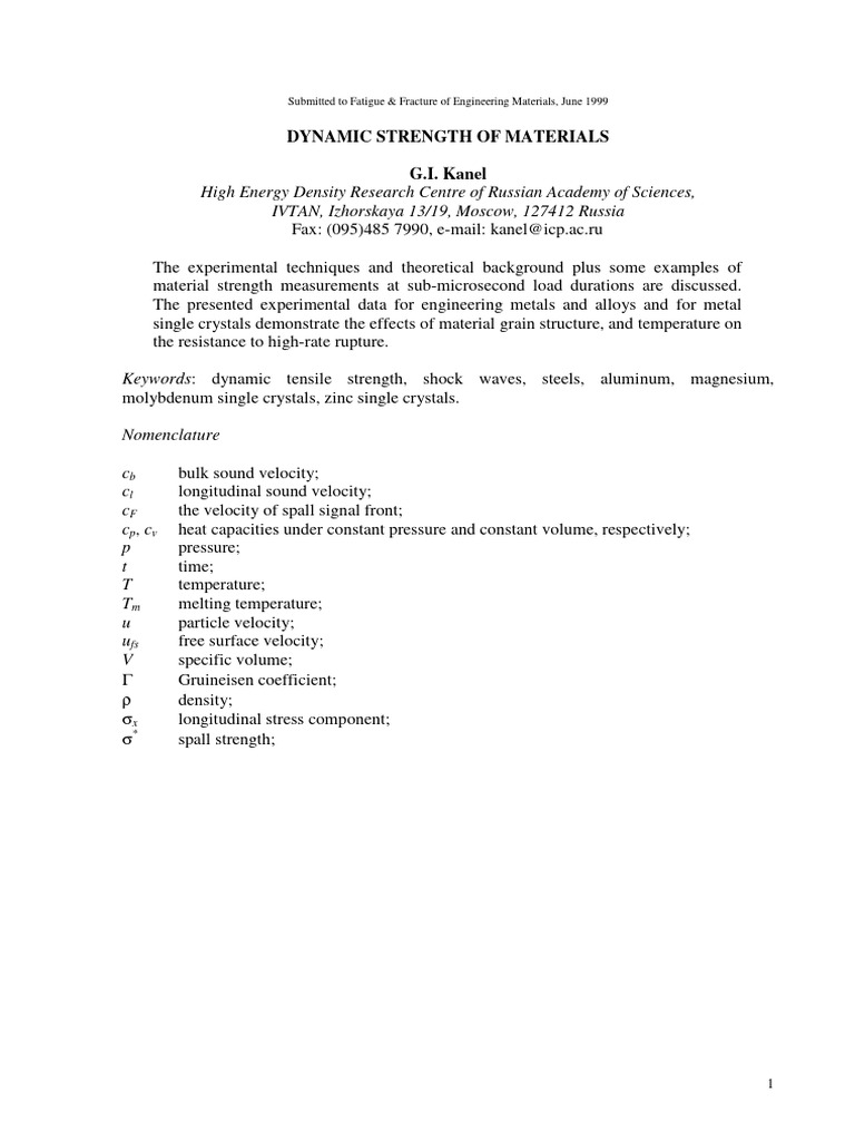 Fra FTG | PDF | Fracture | Strength Of Materials
