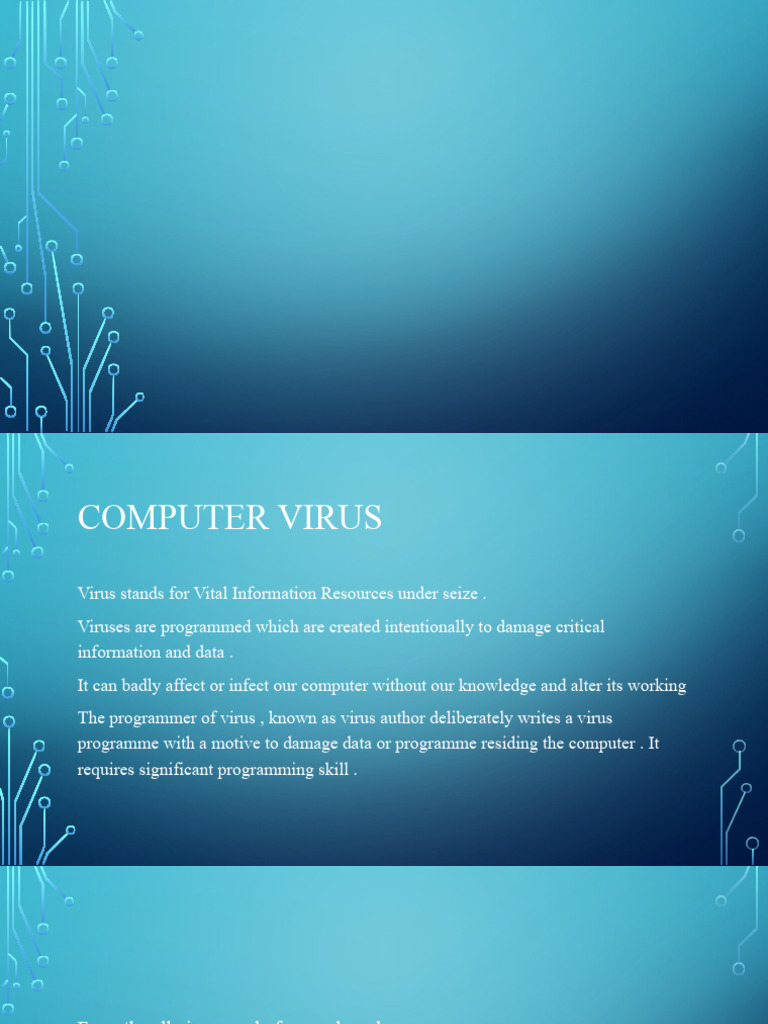 Computer Virus No 1 | Download Free PDF | Computer Virus | Computer File