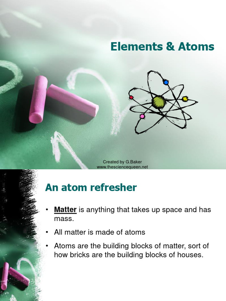 Elements and Atoms | PDF | Atoms | Chemical Elements